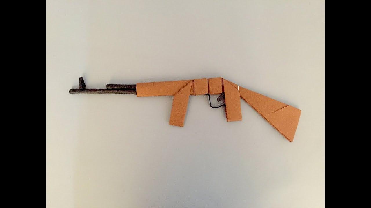 折纸 步枪 origami Infantry firearm พับกระดาษ อาวุธปืน 종이 접기、折り紙、 оригами ...